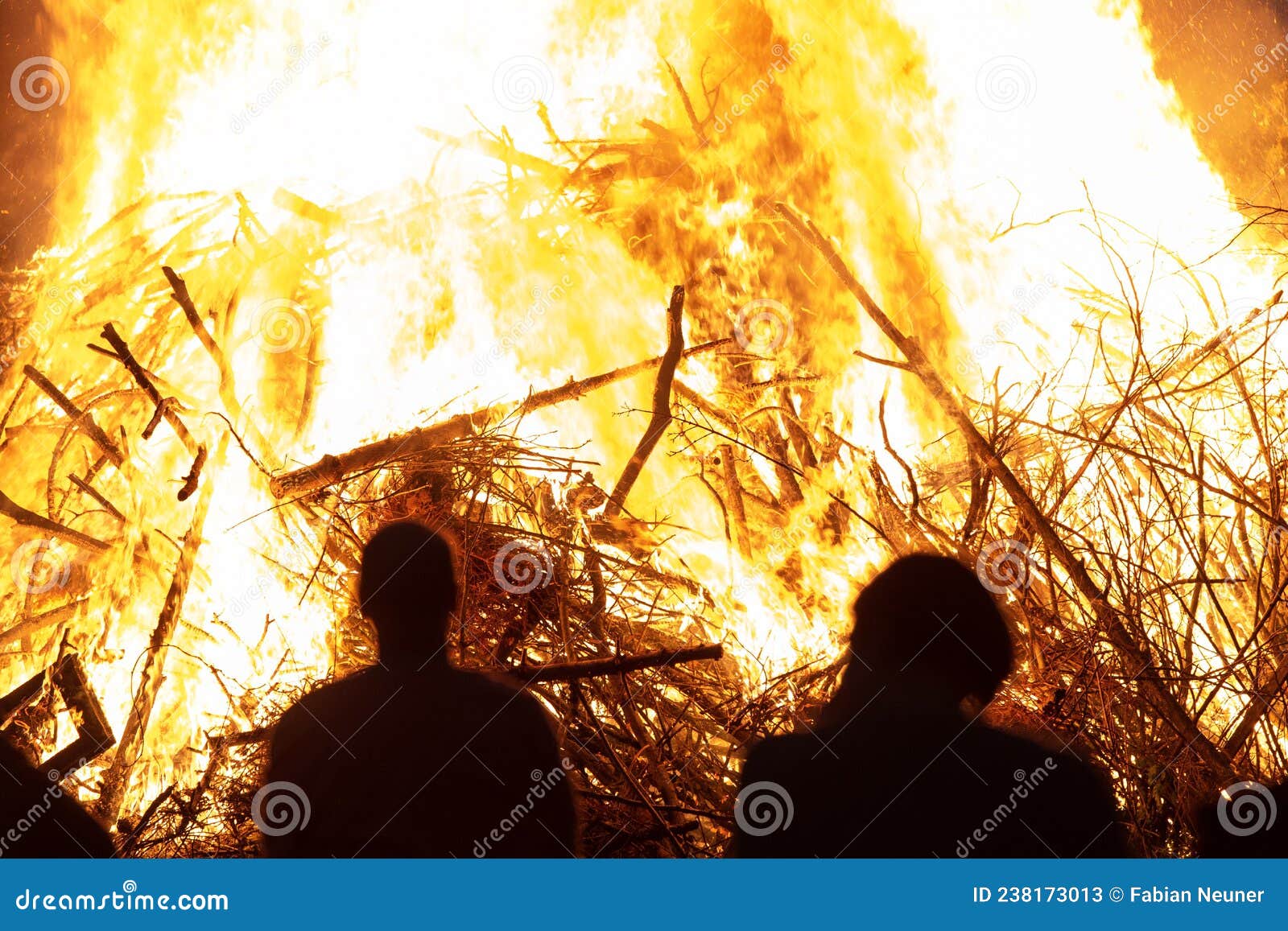 People Silhouettes in Front of Burning Fire Stock Image - Image of fire ...