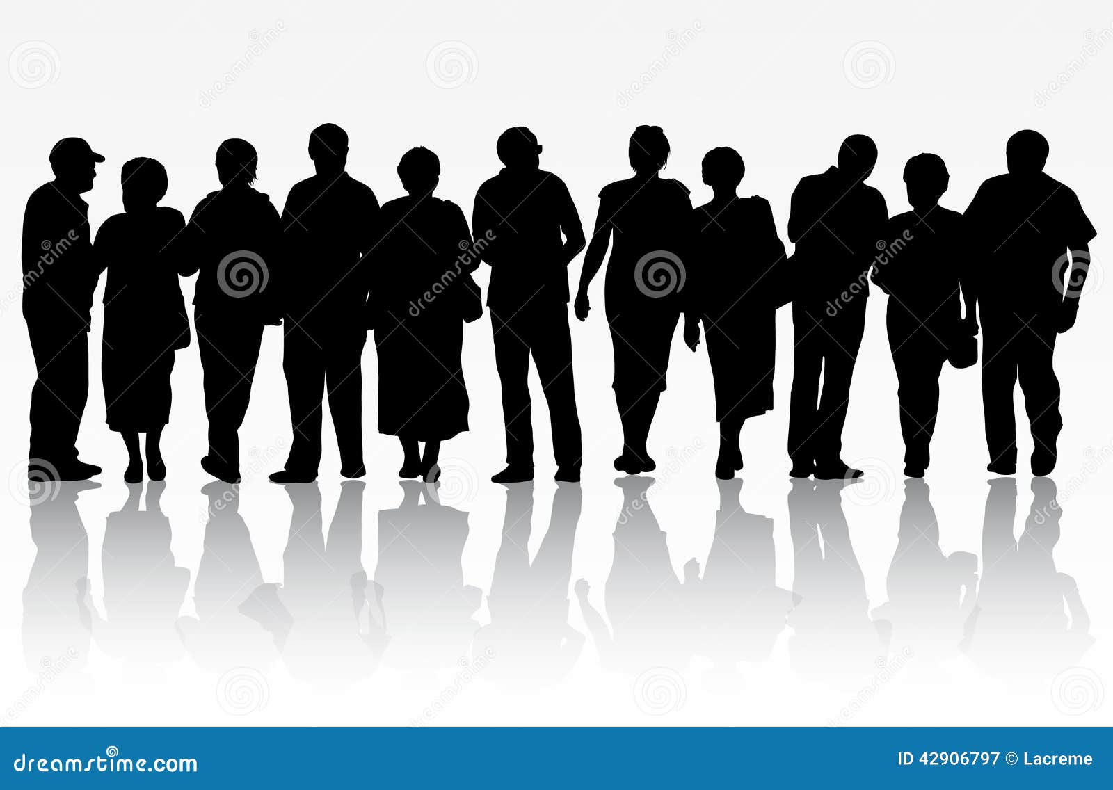 People silhouettes stock vector. Illustration of group - 42906797