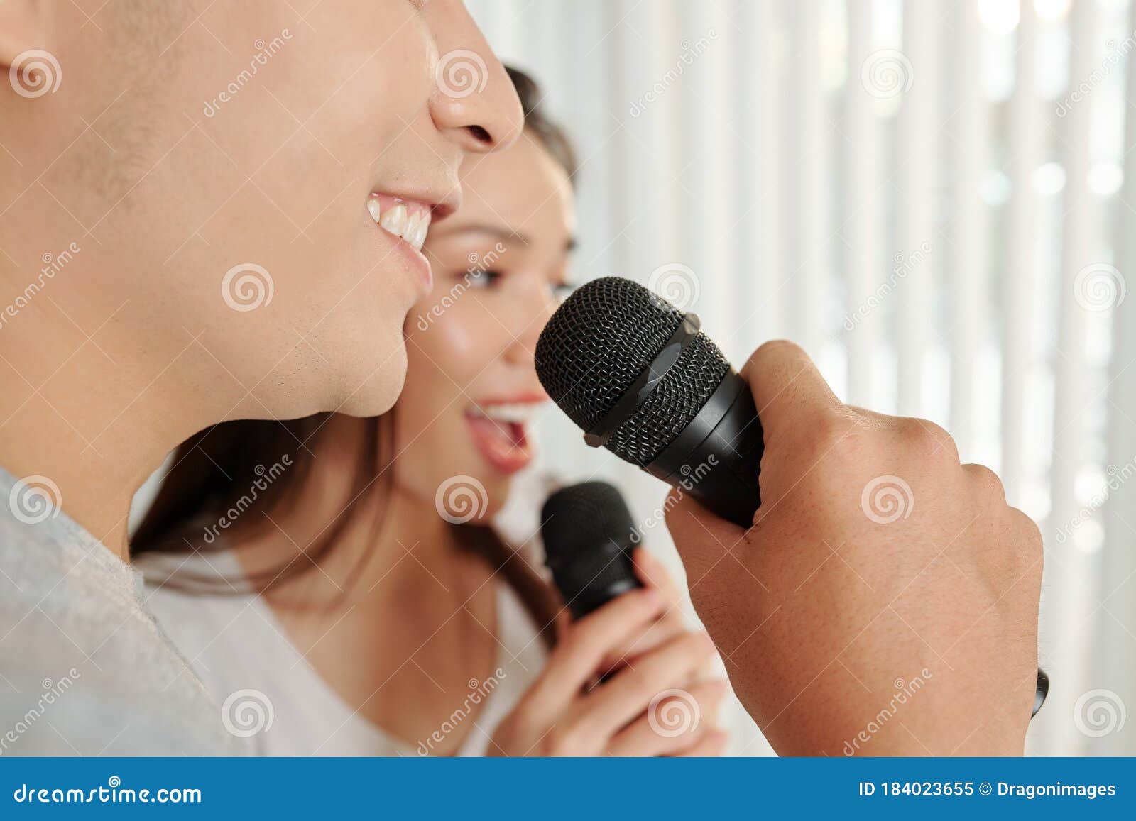 People Singing in Microphones Stock Image - Image of music, duet: 184023655