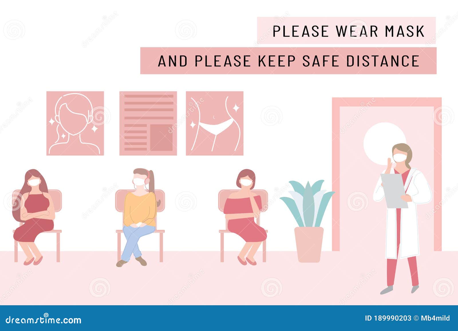 New Normal Lifestyle with Social Distancing.People Wearing Mask Keep ...