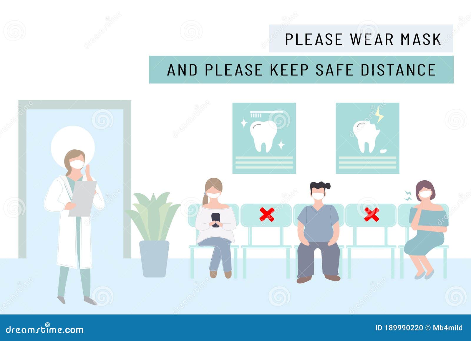 New Normal Lifestyle with Social Distancing.People Wearing Mask Keep ...