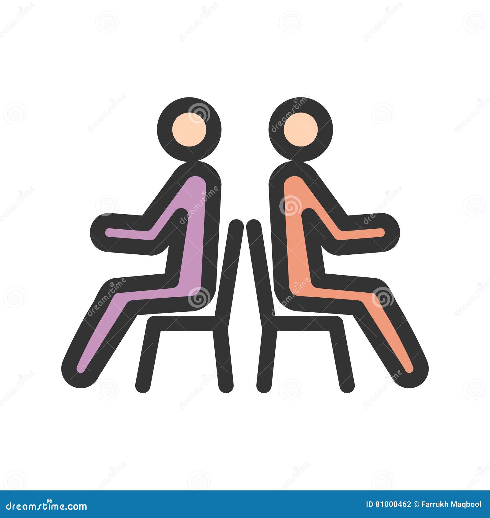 People Sitting stock vector. Illustration of friends - 81000462