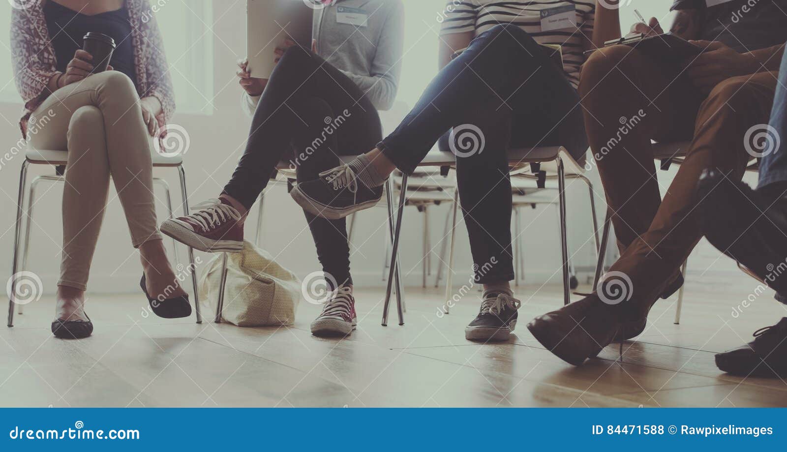 Circle Of People With Hands Together On Top View Showing Teamwork Unity ...