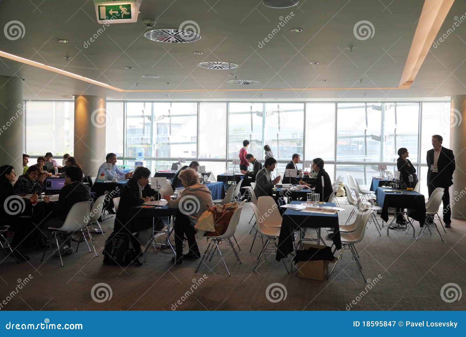 People Sitting at Discussion Tables Editorial Photography - Image of ...