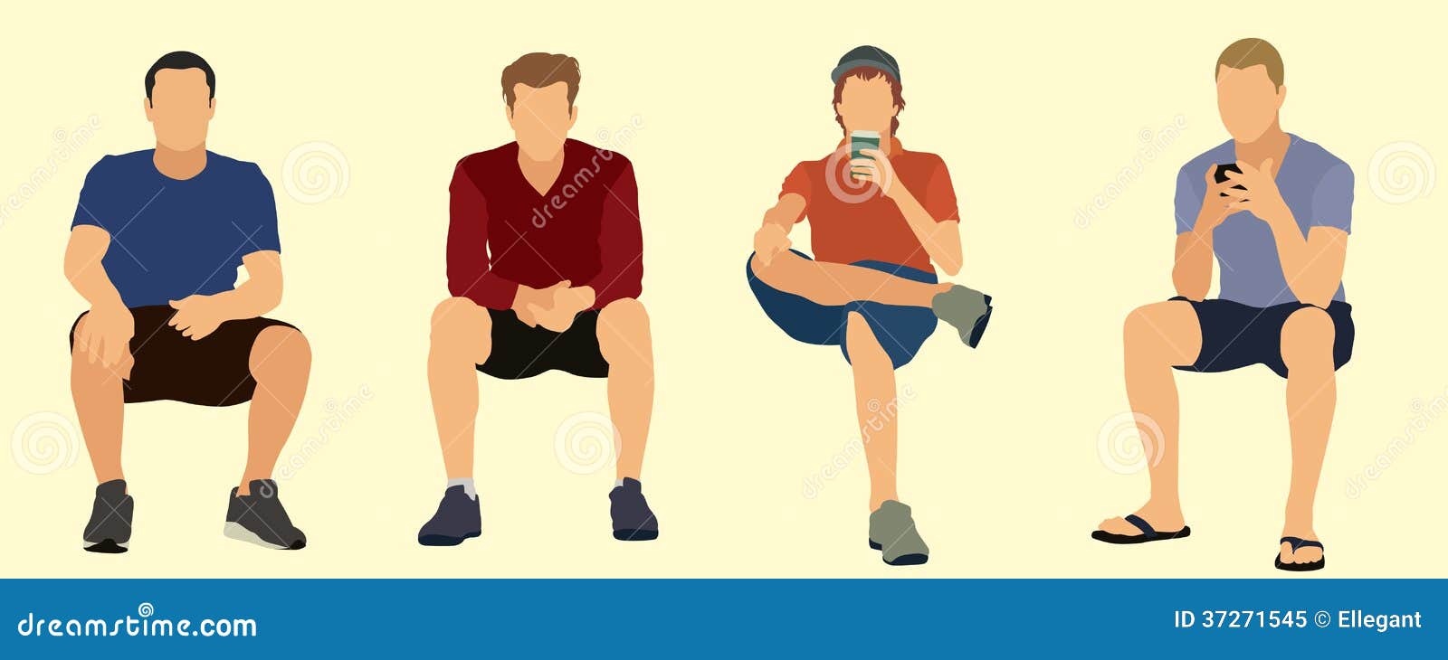 People Sitting stock vector. Illustration of sitting - 37271545