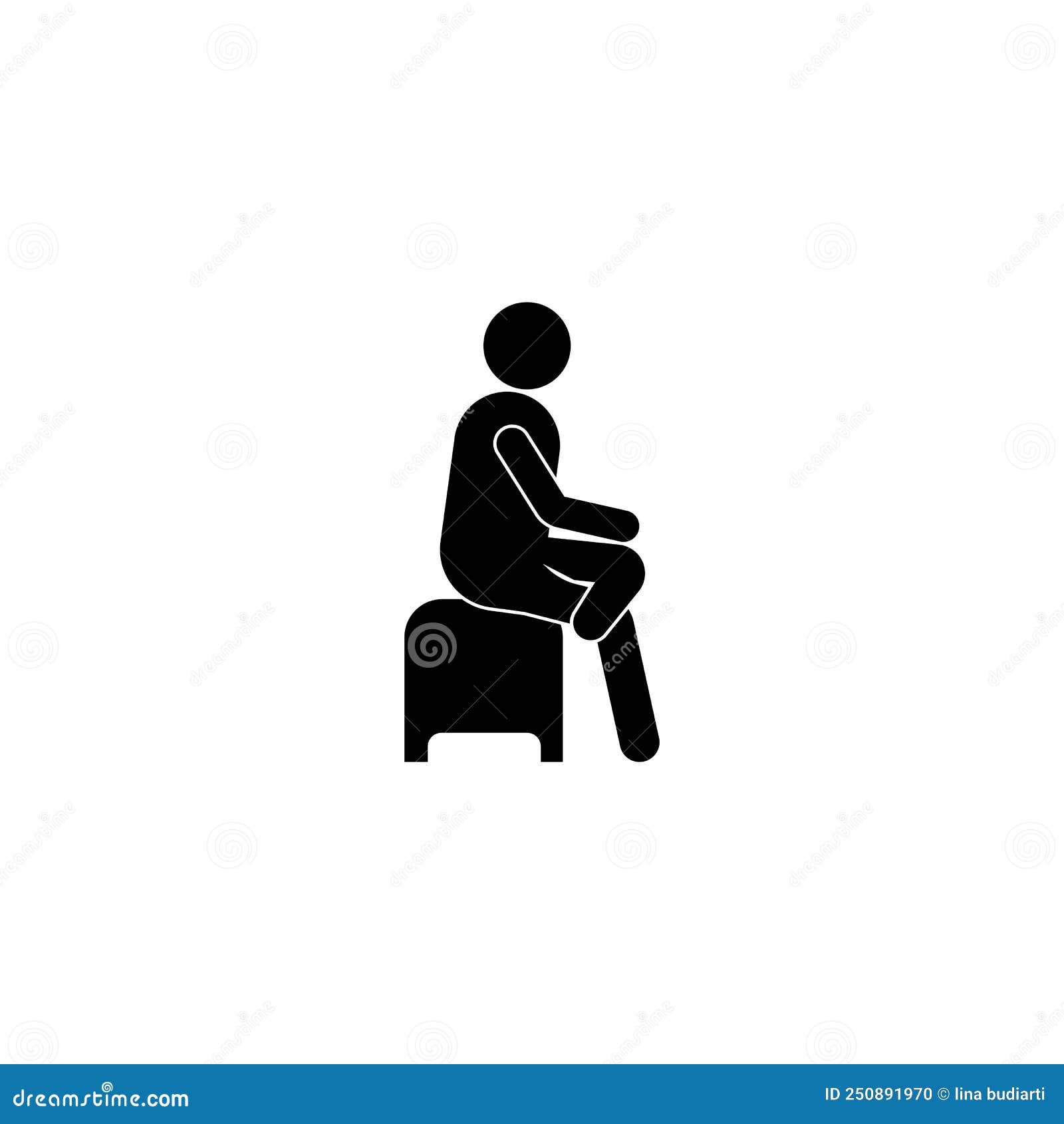 People Sitting Relaxed Icon Stock Vector - Illustration of vector ...