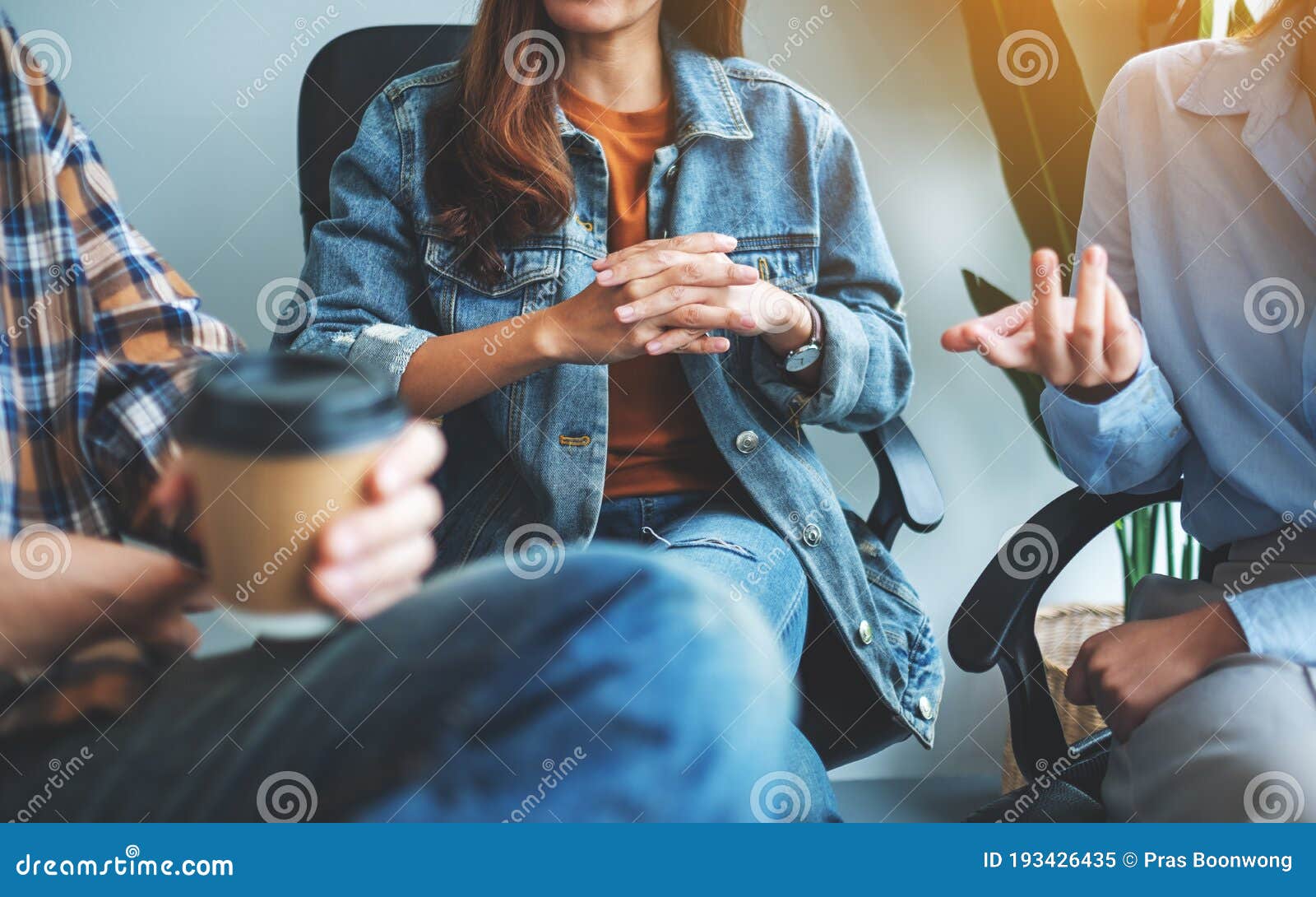 People Sitting and Talking Together Stock Image - Image of people, male ...