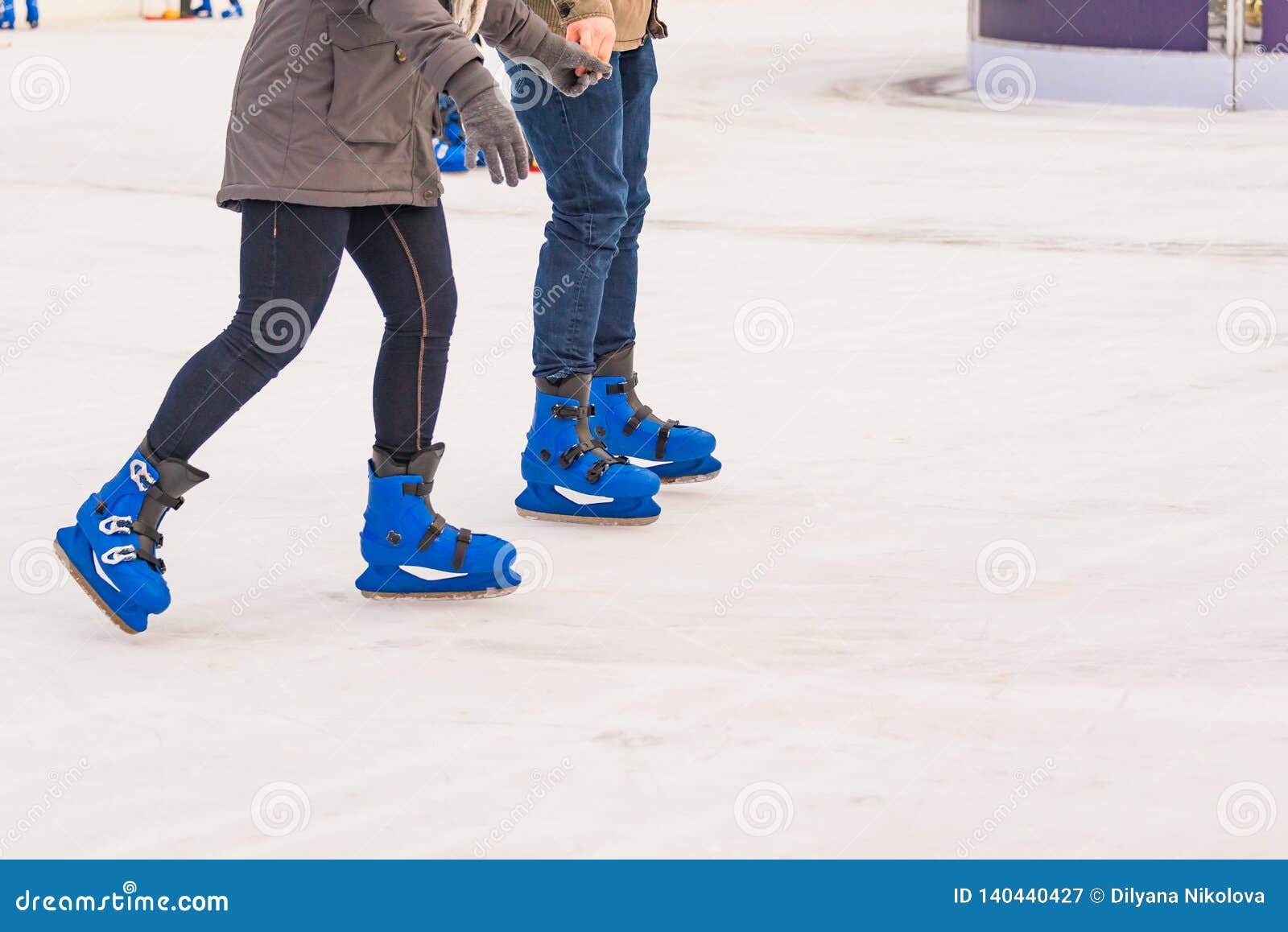 People Skating at an Ice Skating Rink Stock Image - Image of activity ...