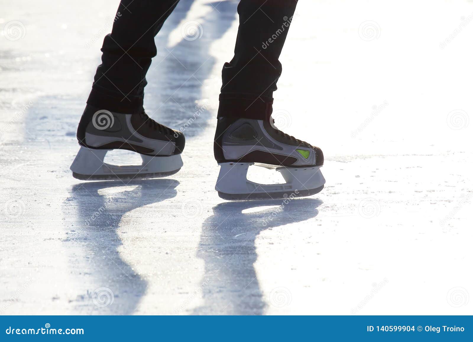People Skating on the Ice Rink Stock Photo - Image of outdoor, exercise ...