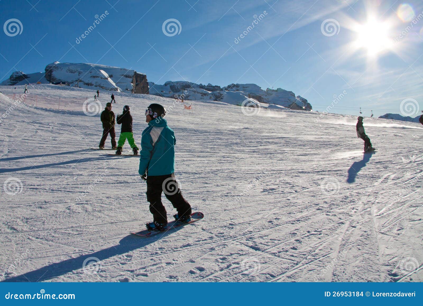 People skiing editorial stock image. Image of campiglio - 26953184