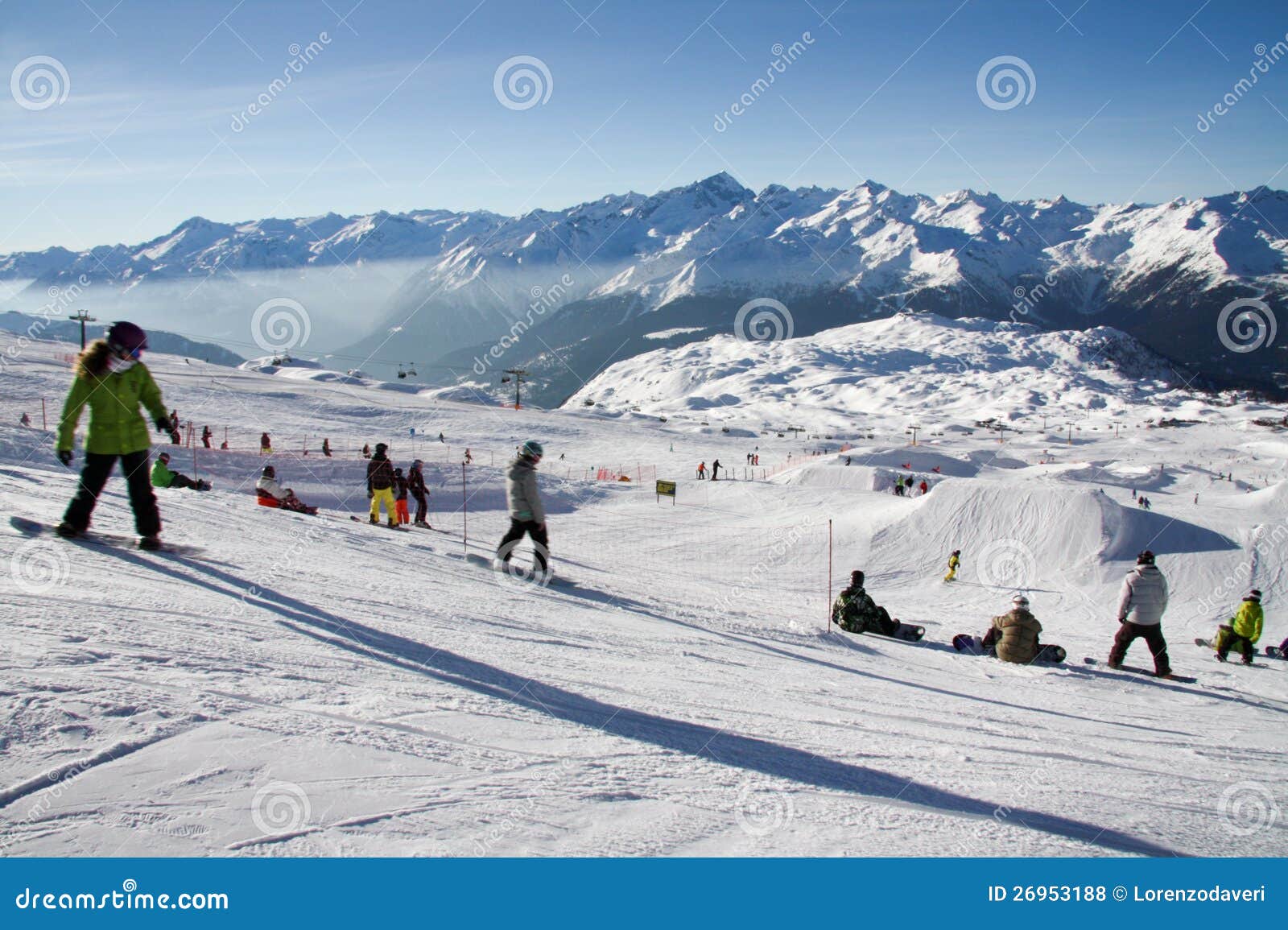 People skiing editorial stock photo. Image of snow, climate - 26953188