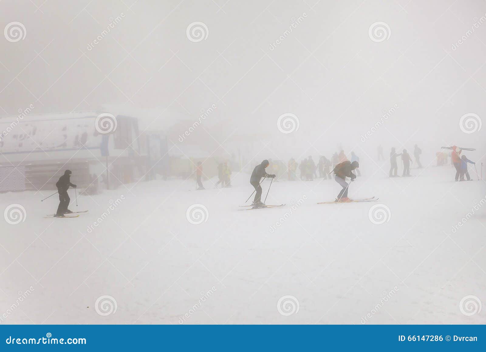 Fog And Zero Visibility Along A Road Stock Image | CartoonDealer.com ...