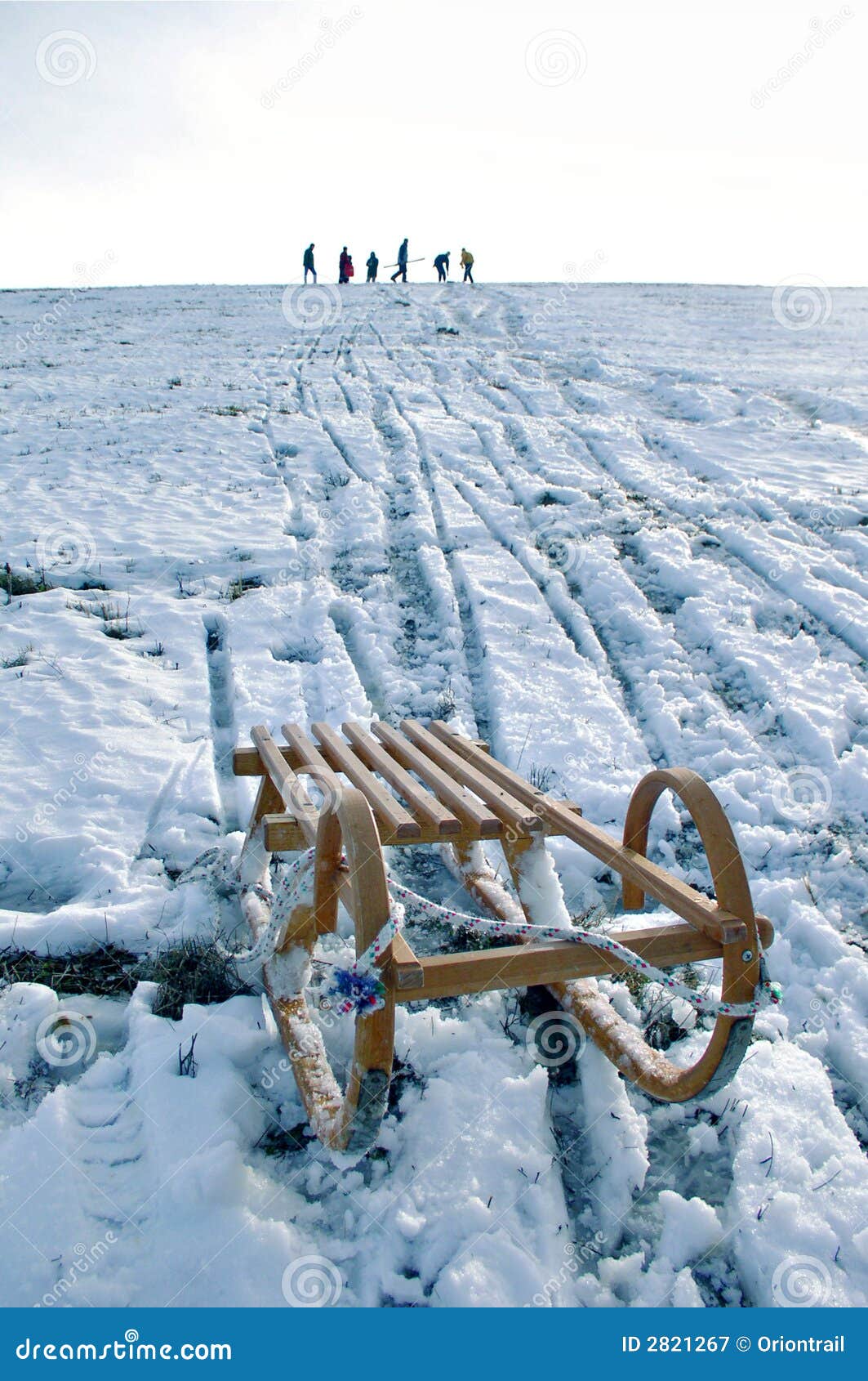 People and sledge stock image. Image of skiing, people - 2821267