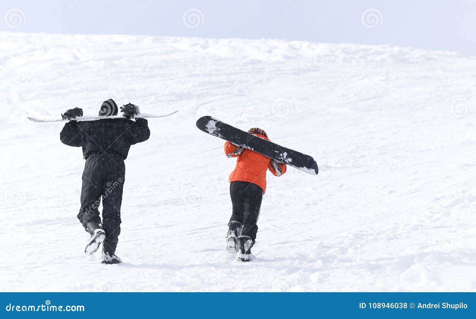 People Snowboarding on the Snow in the Winter Stock Photo - Image of ...