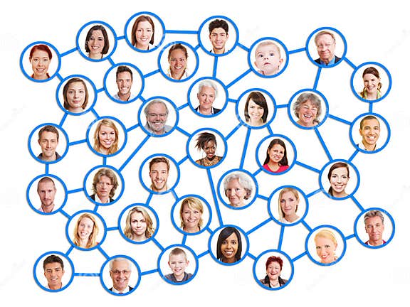 People in a social network stock image. Image of connections - 28316315