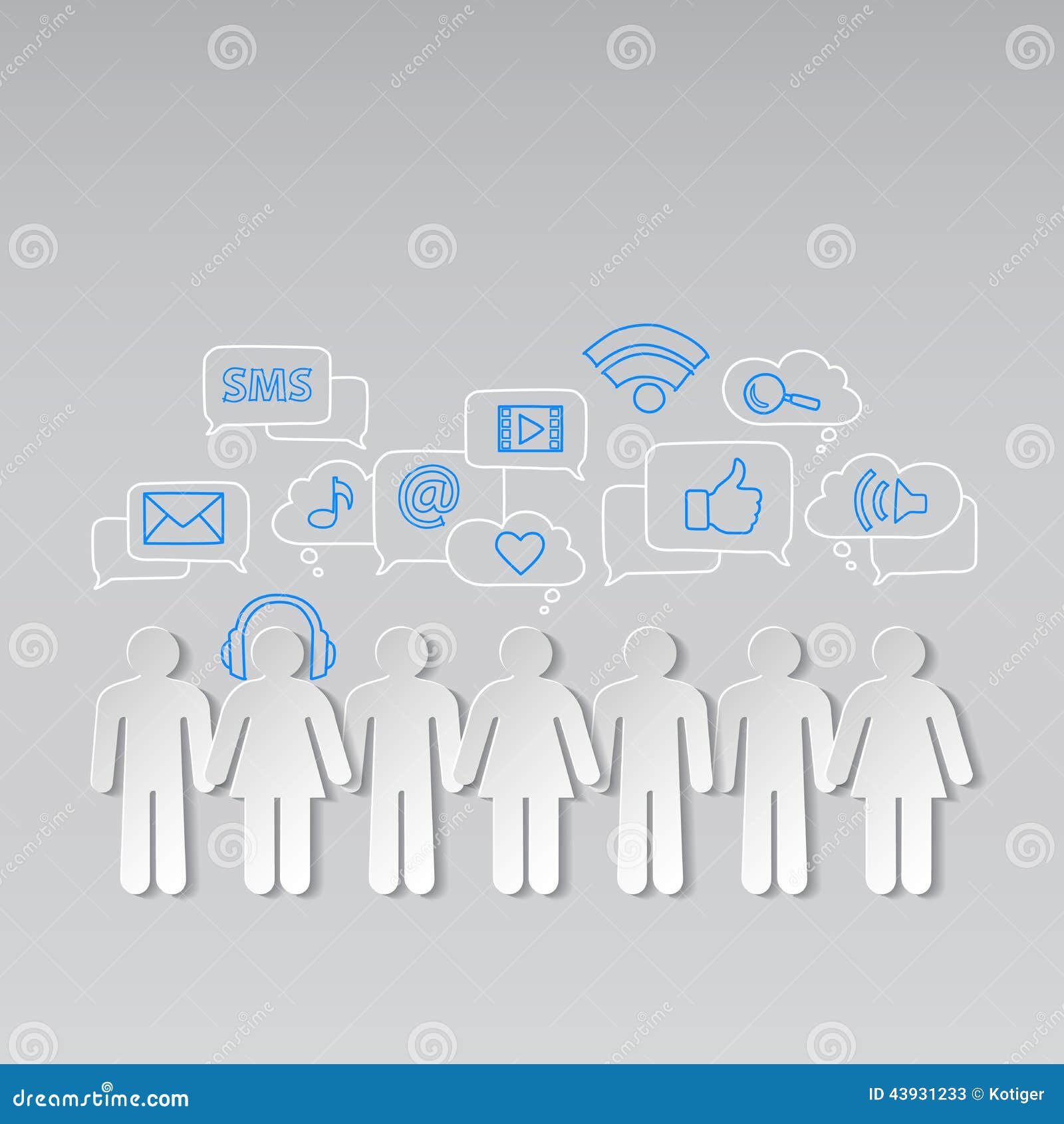 People Social Network and Relationships Vector Stock Vector ...
