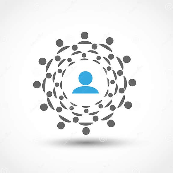 People Social Networking Circle Stock Illustration - Illustration of ...