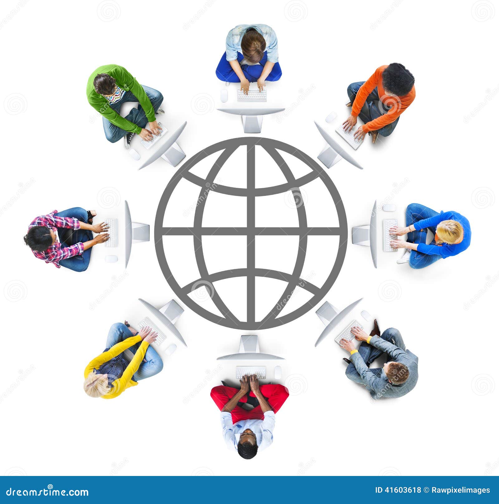 People Social Networking and Computer Network Concepts Stock Photo ...