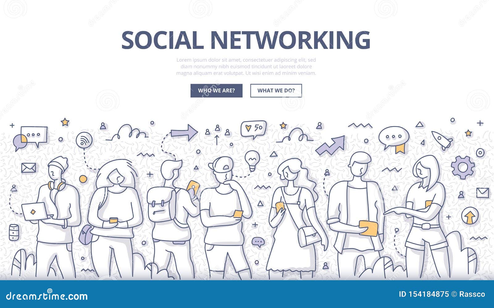 Networking Cartoon Vector | CartoonDealer.com #9269977