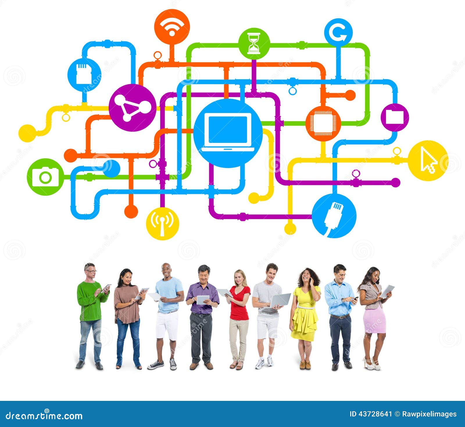People Social Networking and Internet Concepts Stock Image - Image of ...