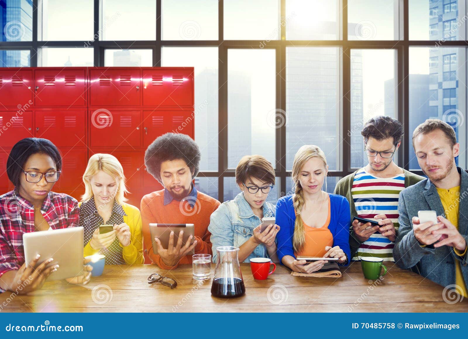 People Social Networking Online Browsing Internet Concept Stock Photo ...