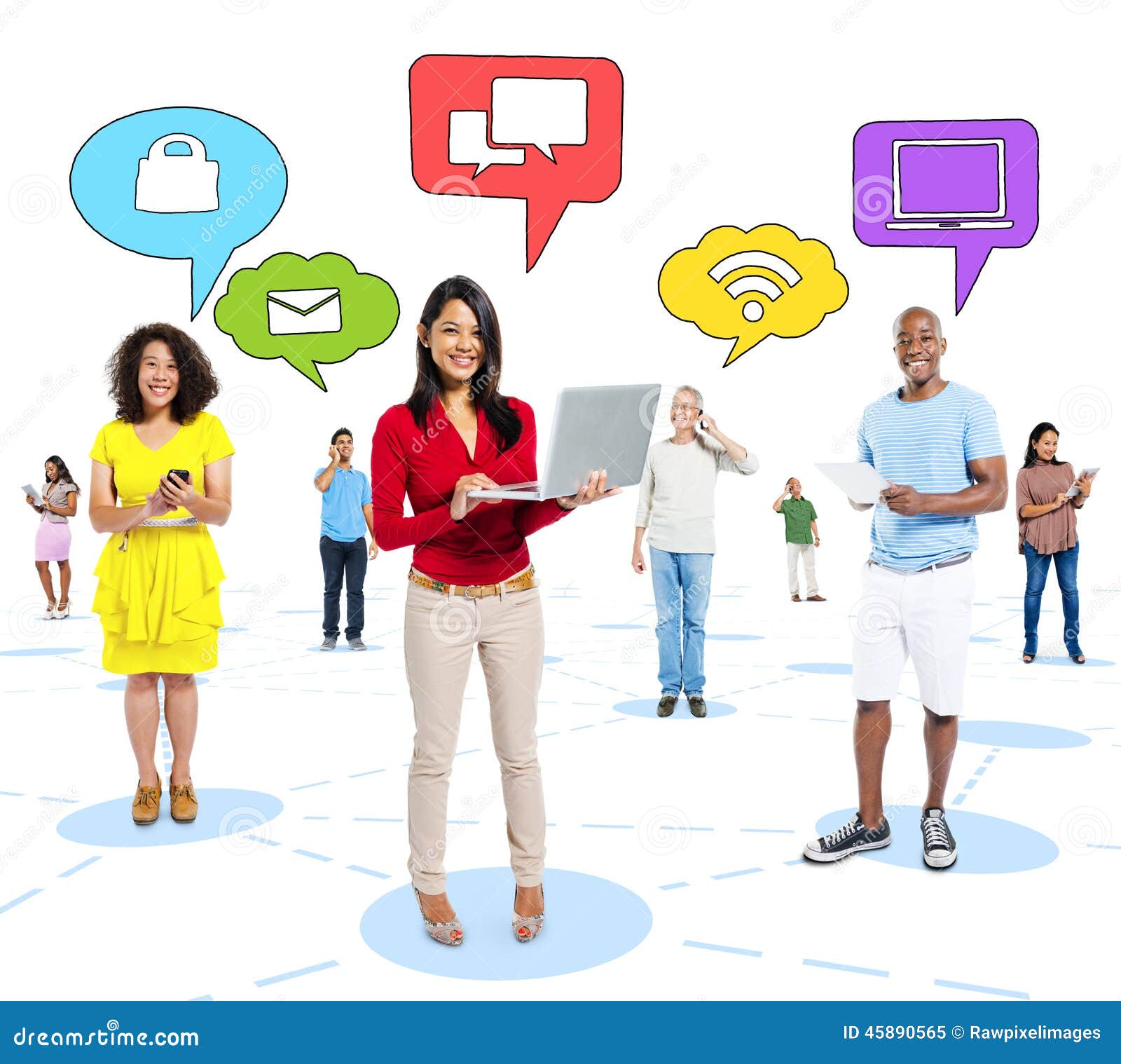 People Social Networking and Related Concepts Stock Image - Image of ...