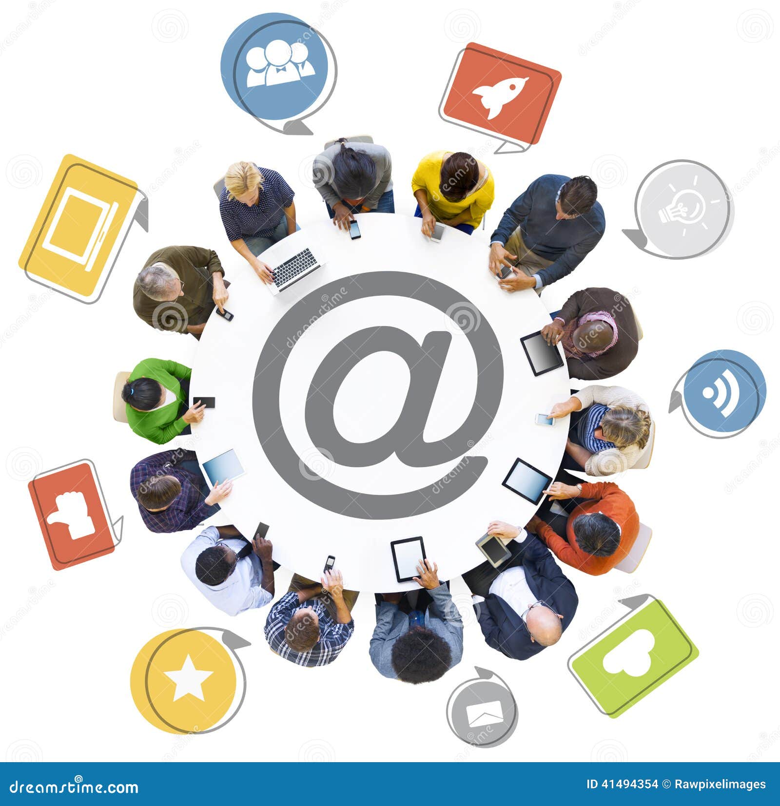 People Social Networking and Related Symbols Stock Photo - Image of ...