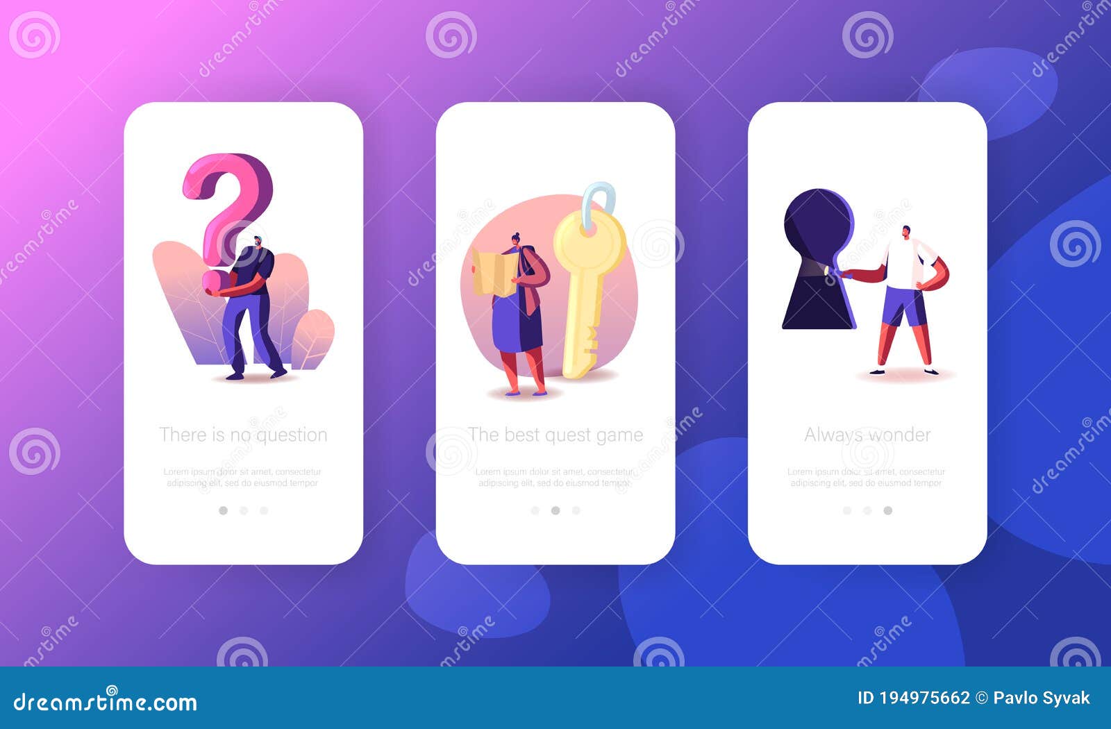 People Solving Room Escape Task Mobile App Page Onboard Screen Template. Tiny Characters Solve ...