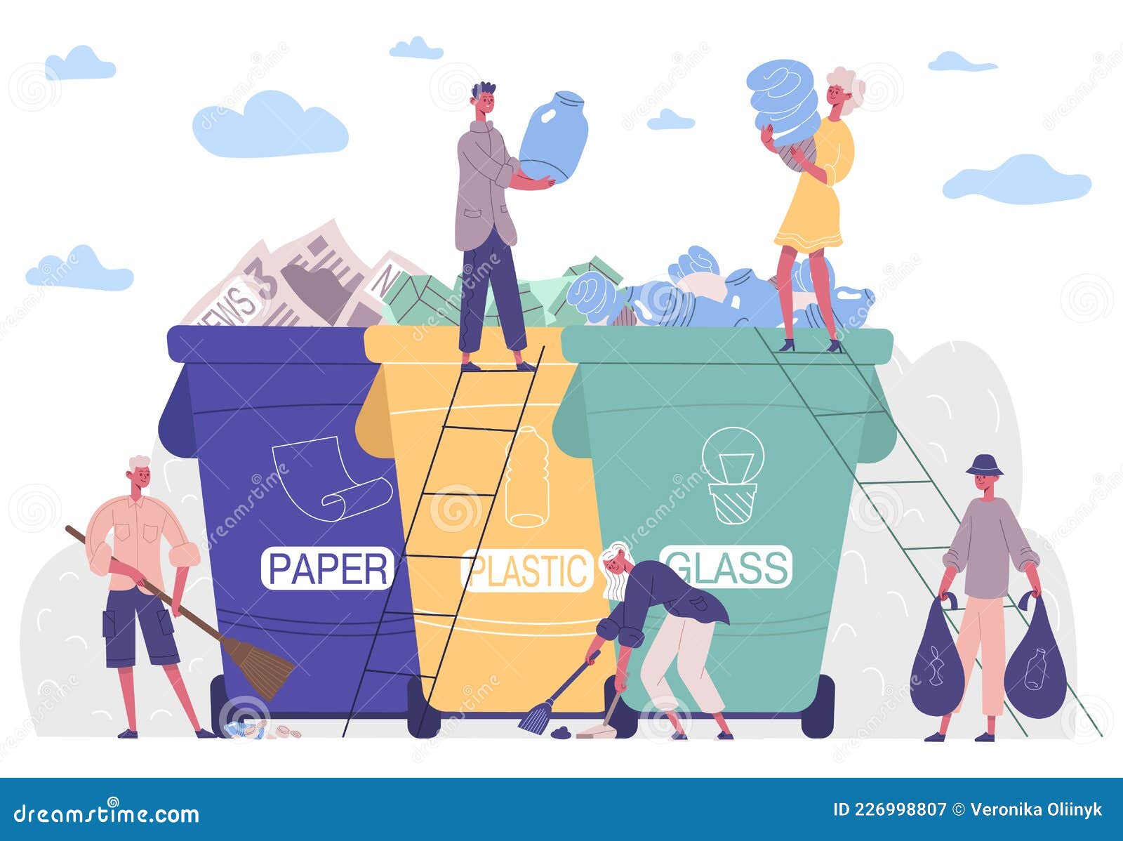 People Sorting Garbage, Protecting Environment from Plastic Solution ...