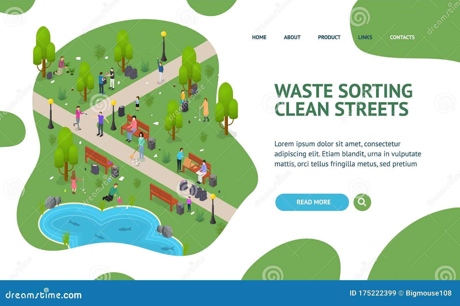 People Sorting Waste Rubbish Concept Landing Web Page 3d Isometric View ... People Sorting Waste Rubbish Concept Landing Web Page 3d Isometric View ...