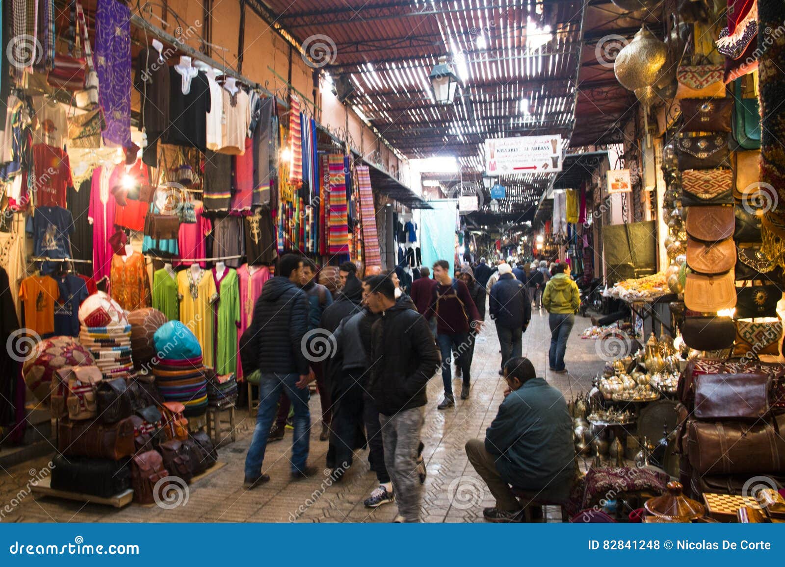 People in the Souks in Marrakesh, Morocco Editorial Stock Photo - Image ...