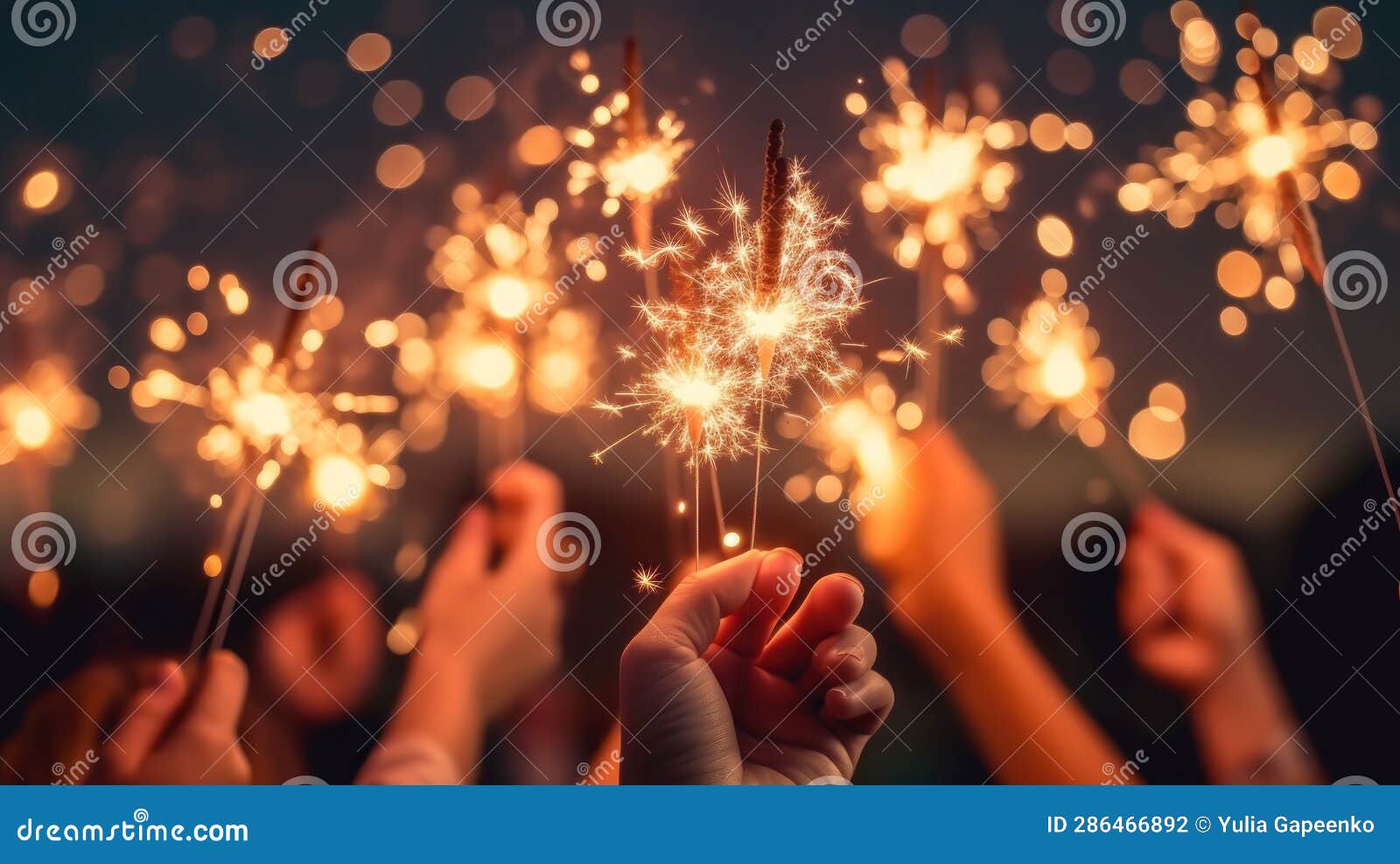 People with Sparkling. Christmas Time. Illustration AI Generative Stock ...