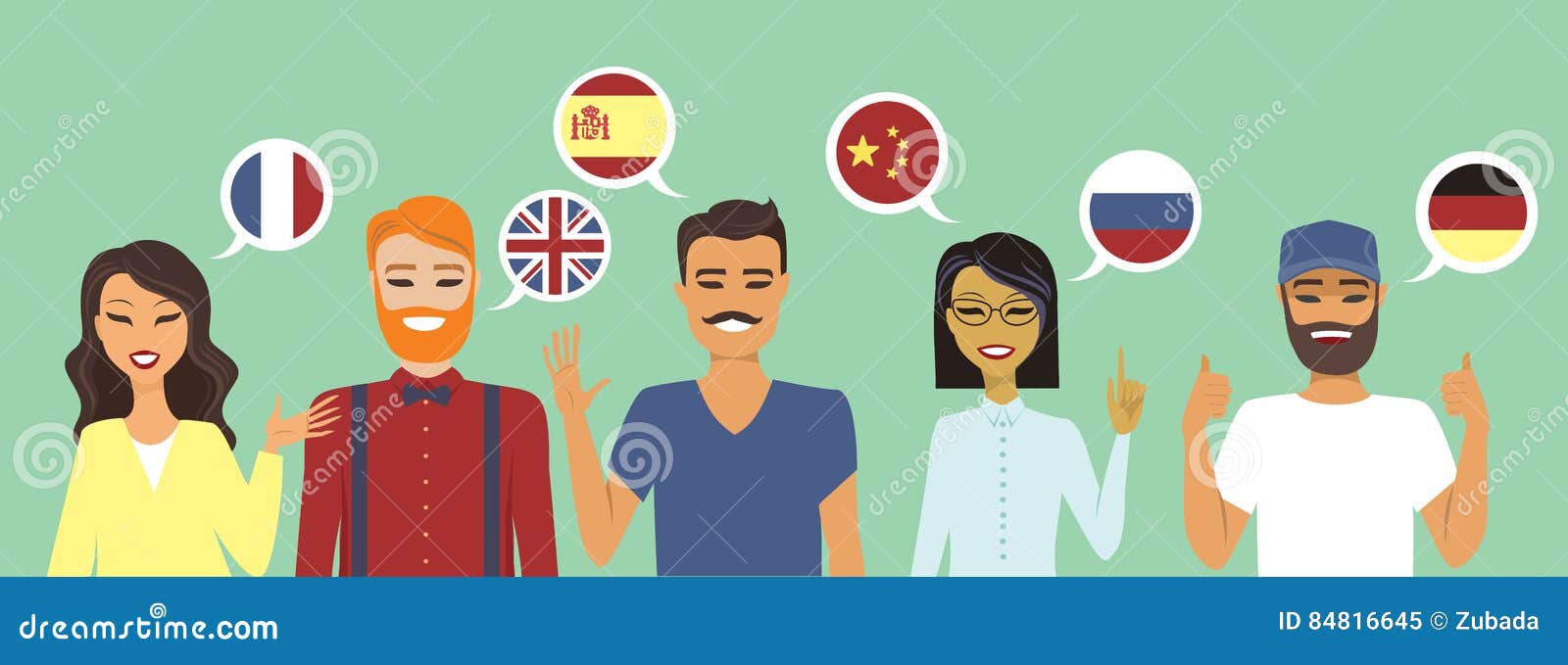 People Speaking Different Languages Stock Vector - Illustration of ...