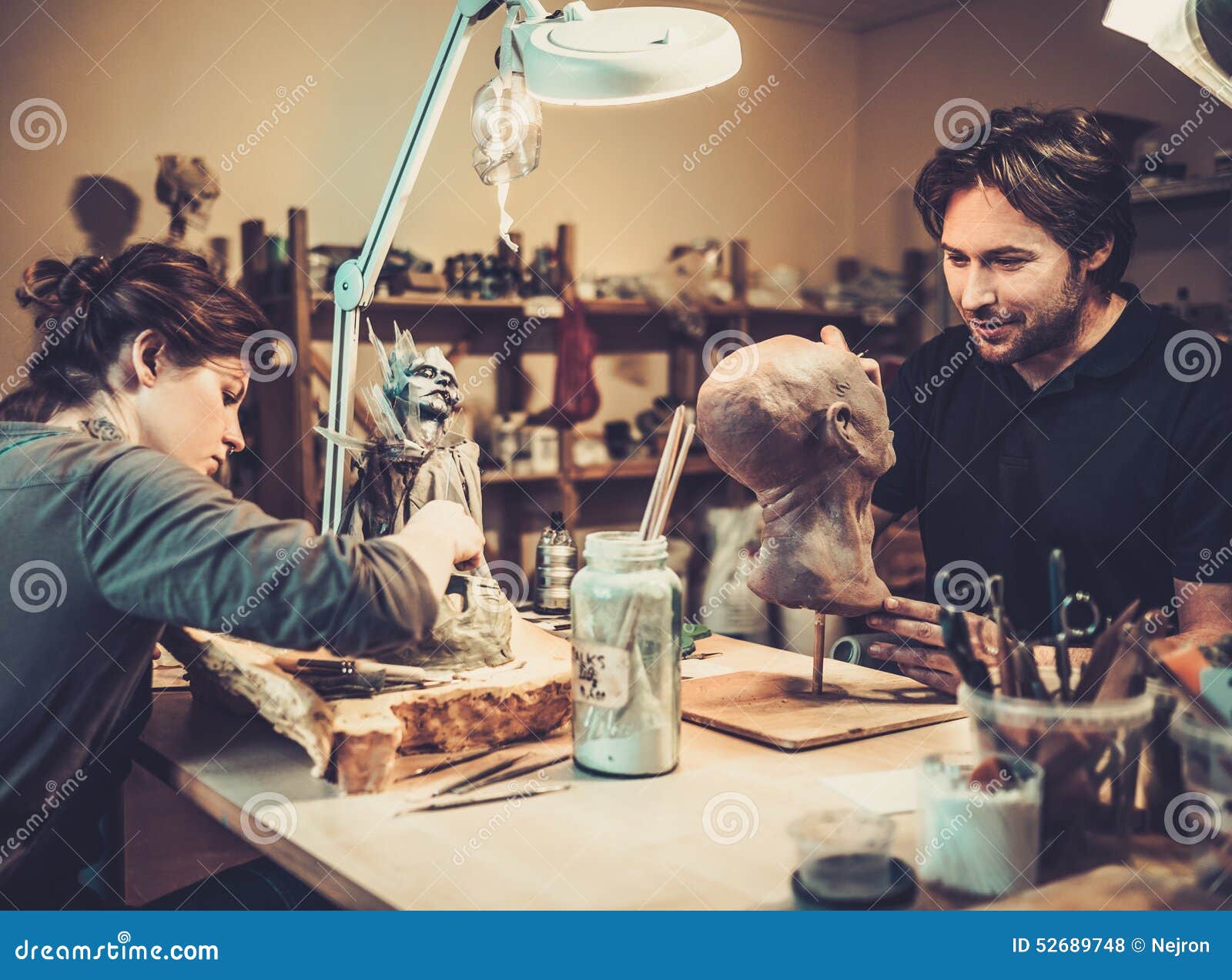 People in a Special Fx Workshop Stock Photo - Image of alginate ...
