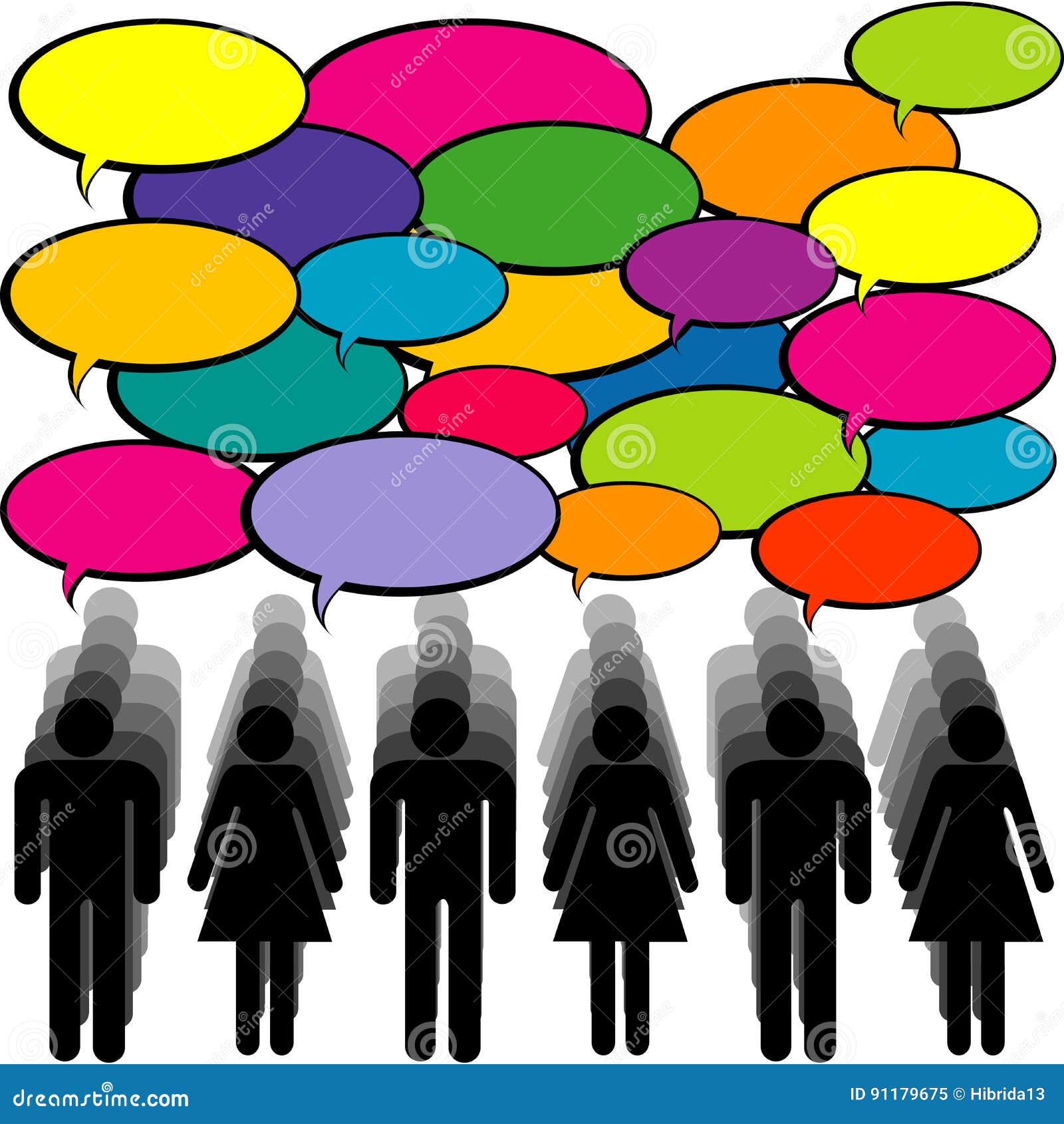 People with Speech Bubbles. Communication Concept Stock Vector ...