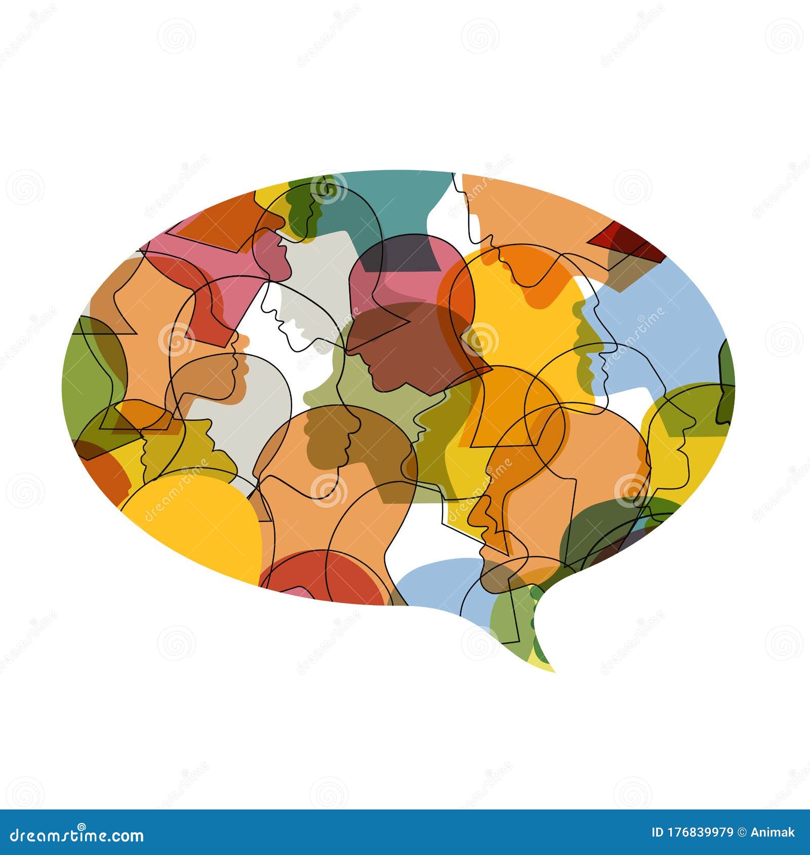 People in Speech, Dialogue Bubble. Dscussion in Bubble Stock Vector ...
