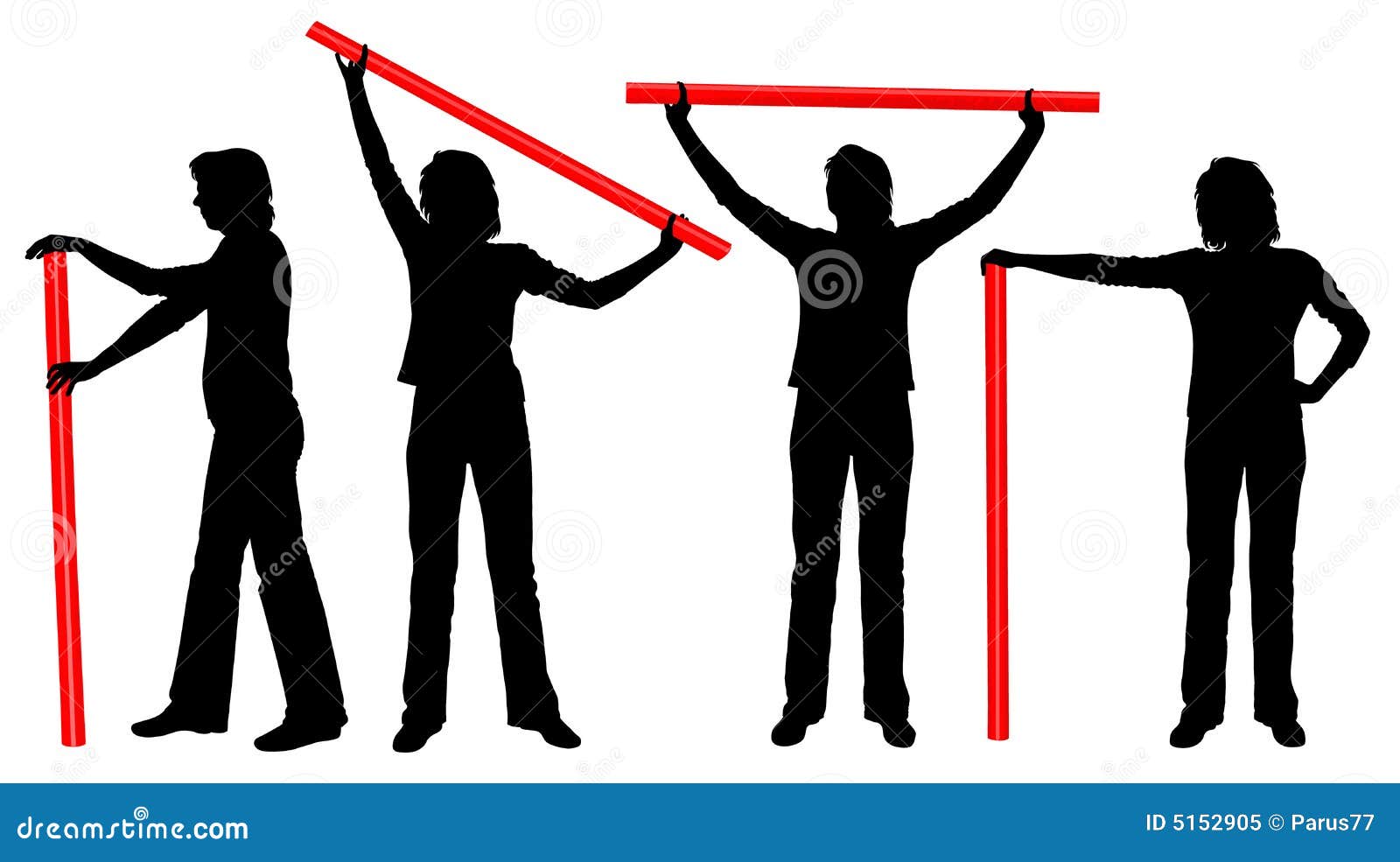 People with staff stock illustration. Illustration of white - 5152905