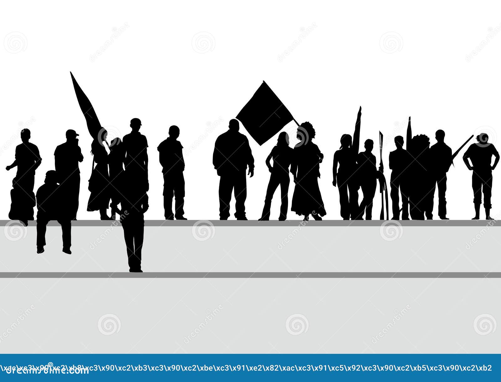 People on stage stock illustration. Illustration of communications ...