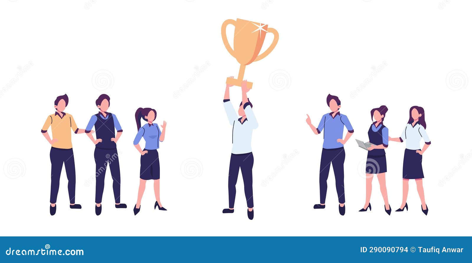 People Stand on the Podium First, Second and Third Place. Best Score ...