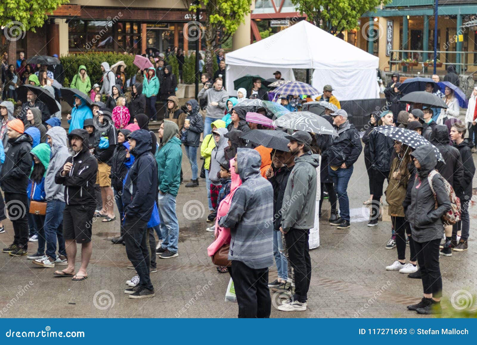 People Standing in a Crowd Outside Editorial Stock Photo - Image of ...