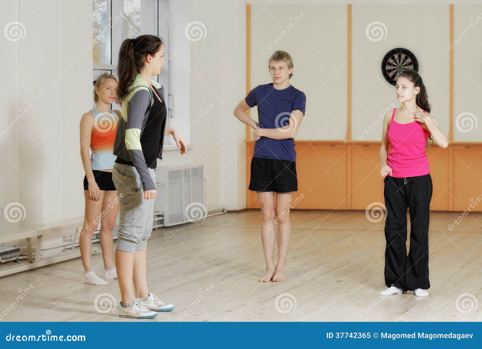 People standing in gym stock image. Image of indoors - 37742365