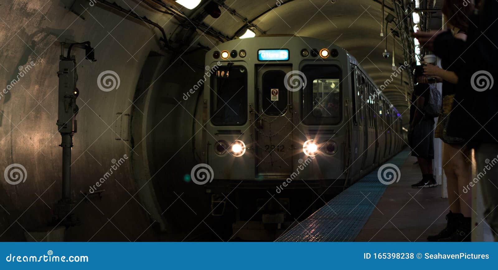 People Standing in Line for the Subway Train Stock Photo - Image of ...