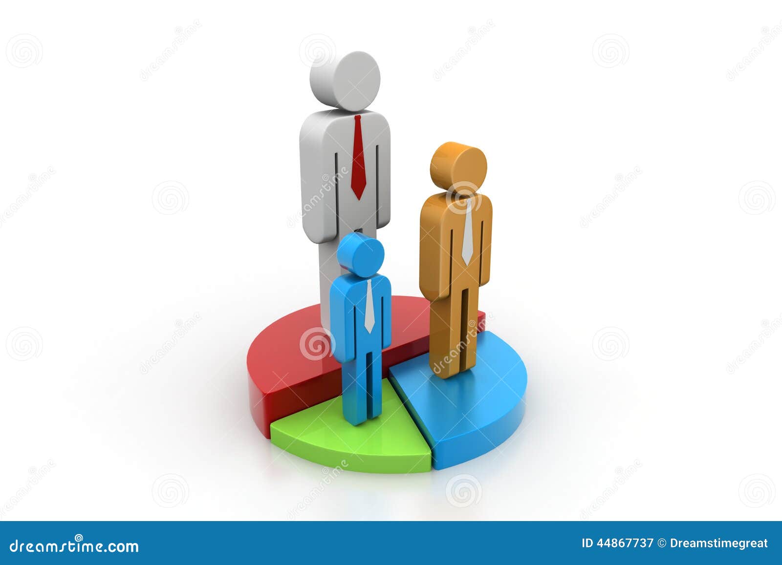 People standing pie chart stock illustration. Illustration of graphics ...