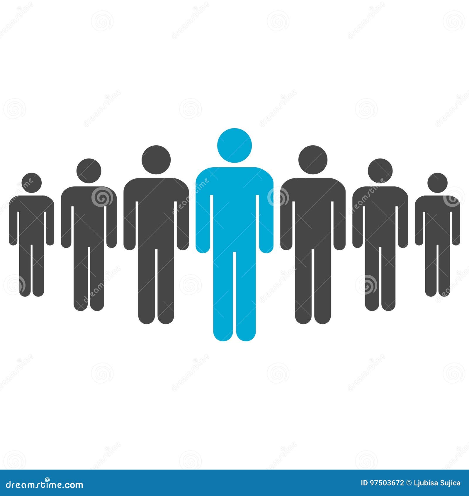 People standing stock vector. Illustration of leadership - 97503672