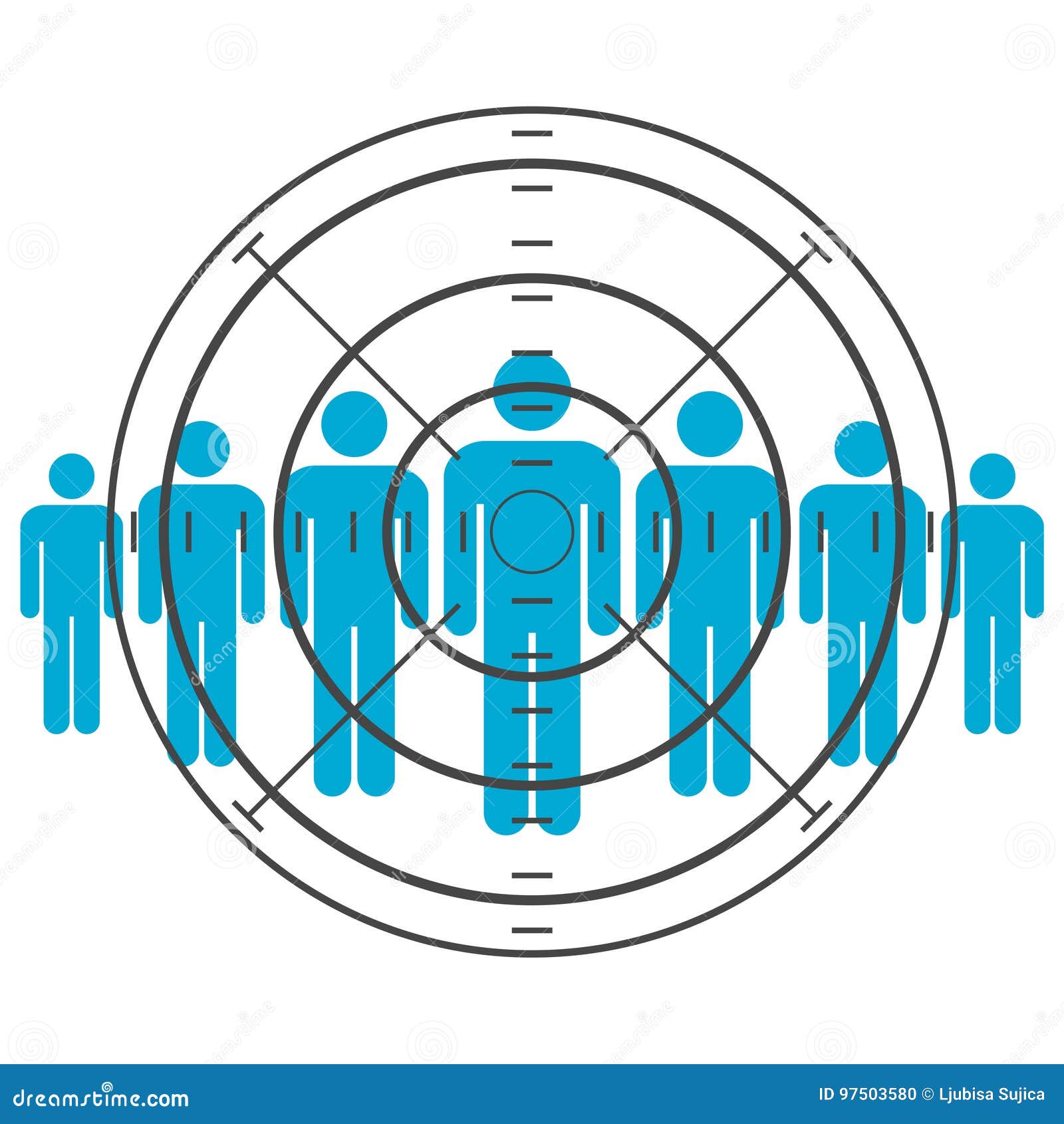 People Standing, Targeted Consumer Stock Vector - Illustration of icon ...