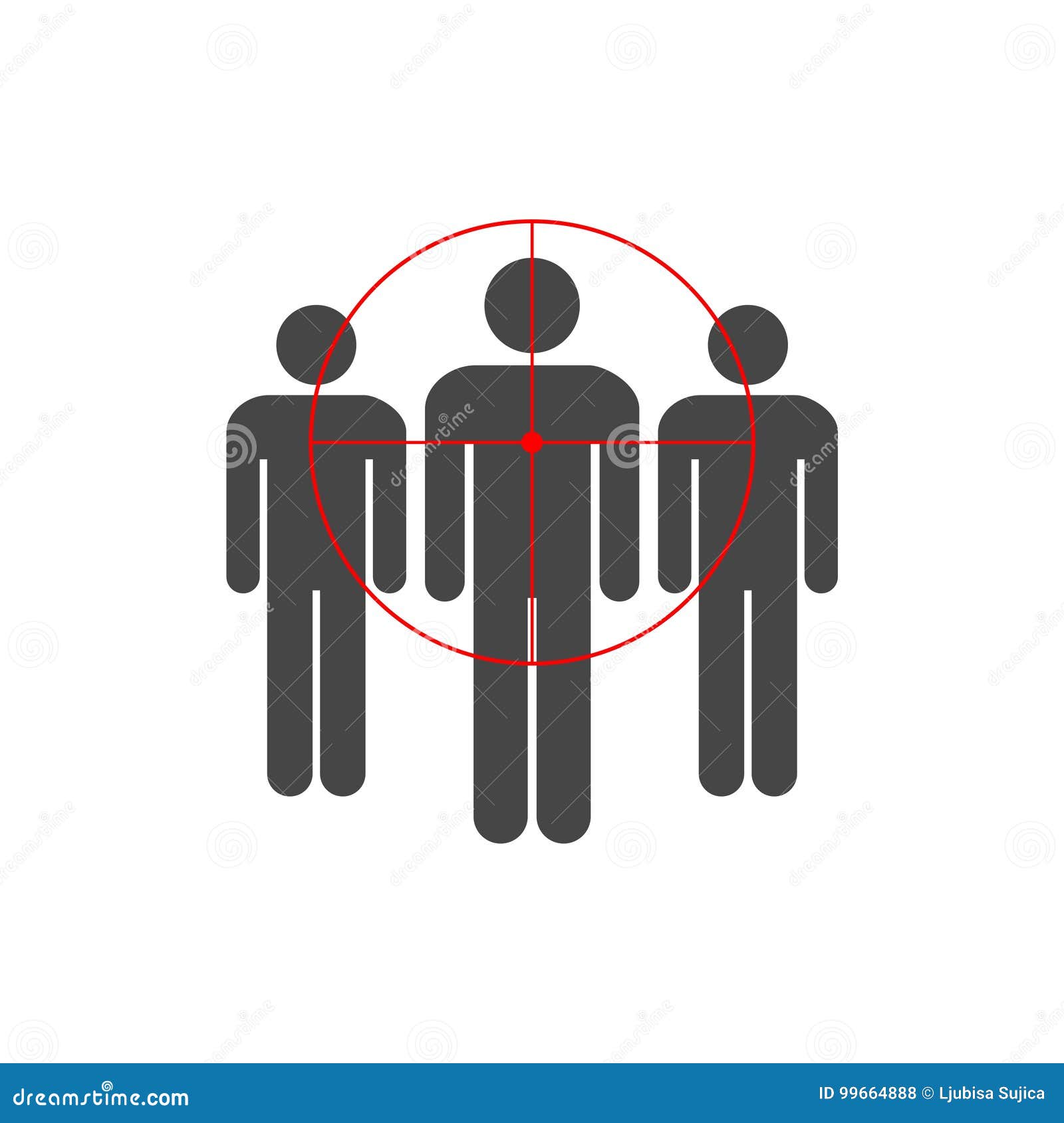 People Standing, Targeted Consumer Stock Vector - Illustration of focus ...