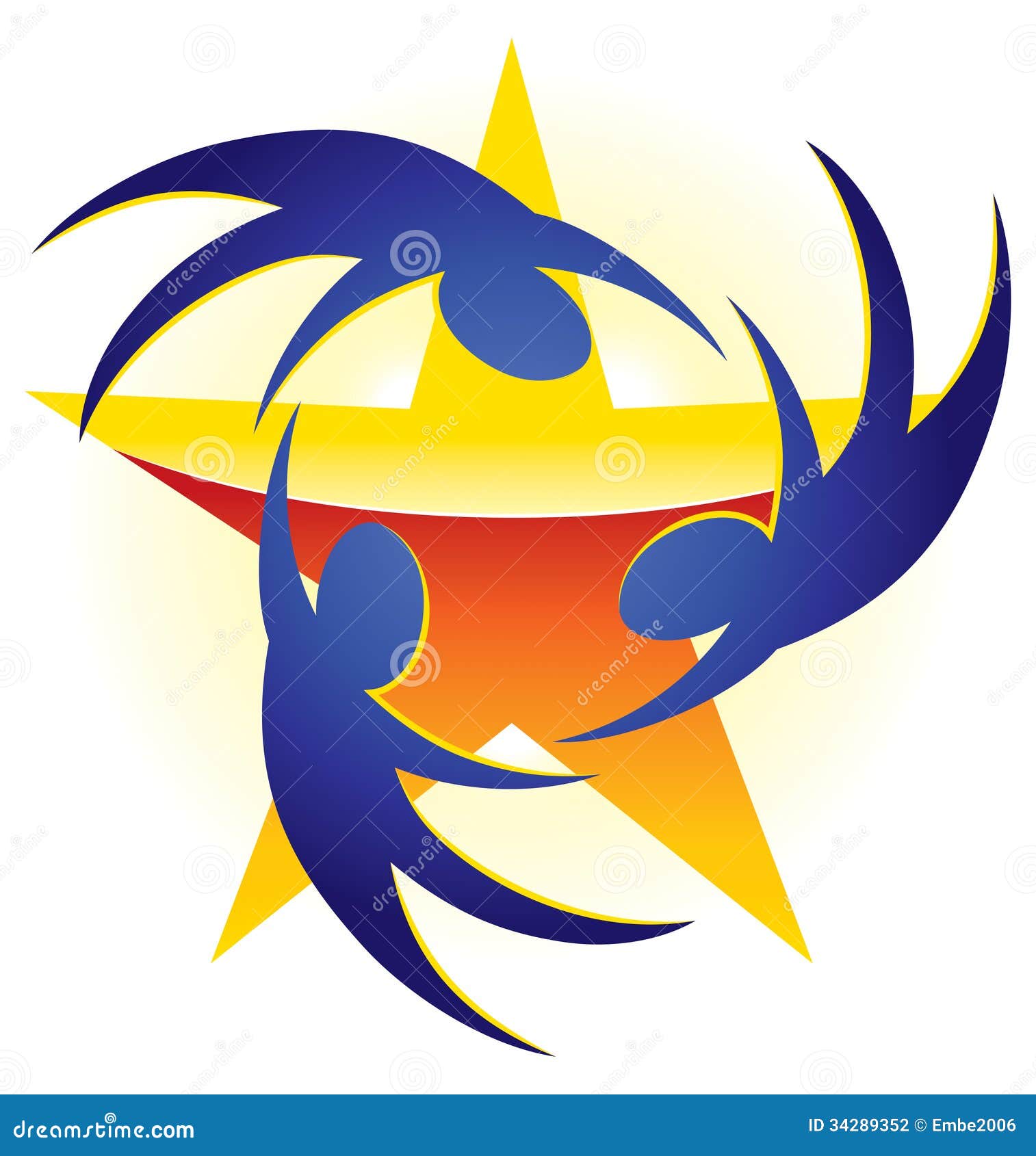 People Star Logo stock vector. Illustration of circular - 34289352