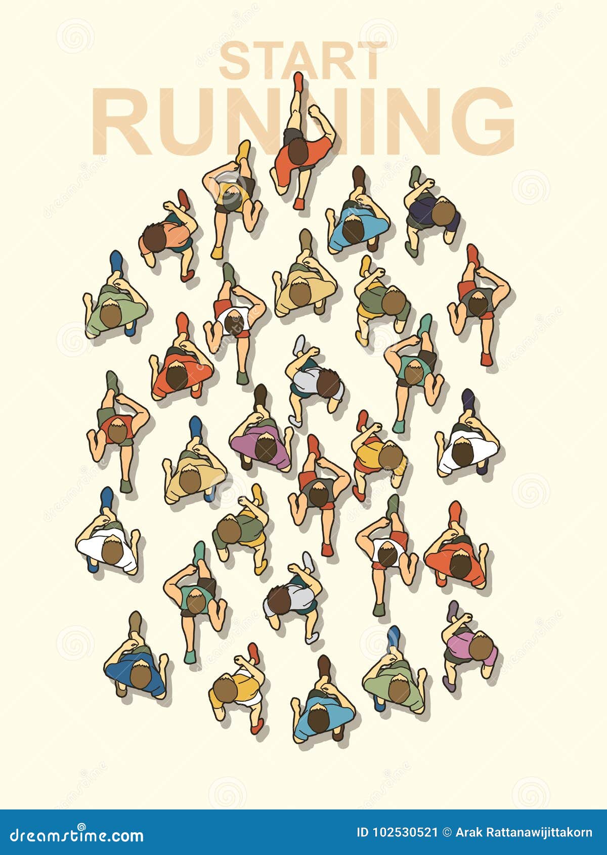 People Top View Vector