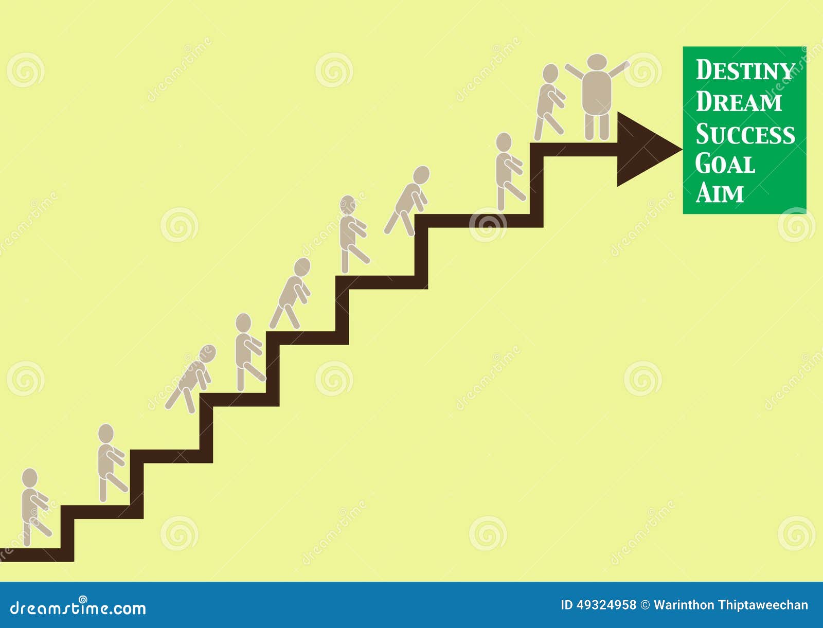 People step up to success stock vector. Illustration of staircase ...