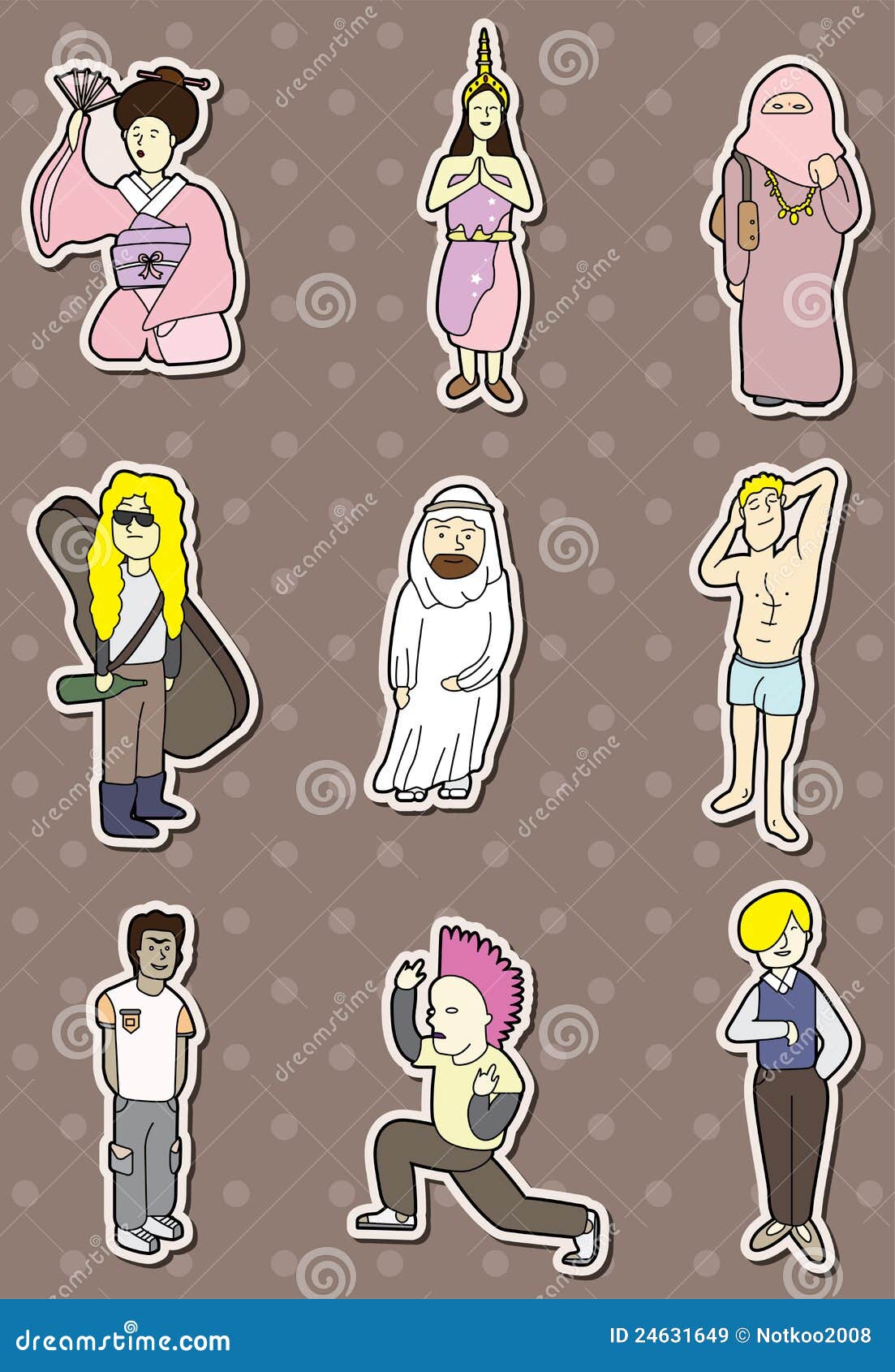 People stickers stock vector. Illustration of british - 24631649